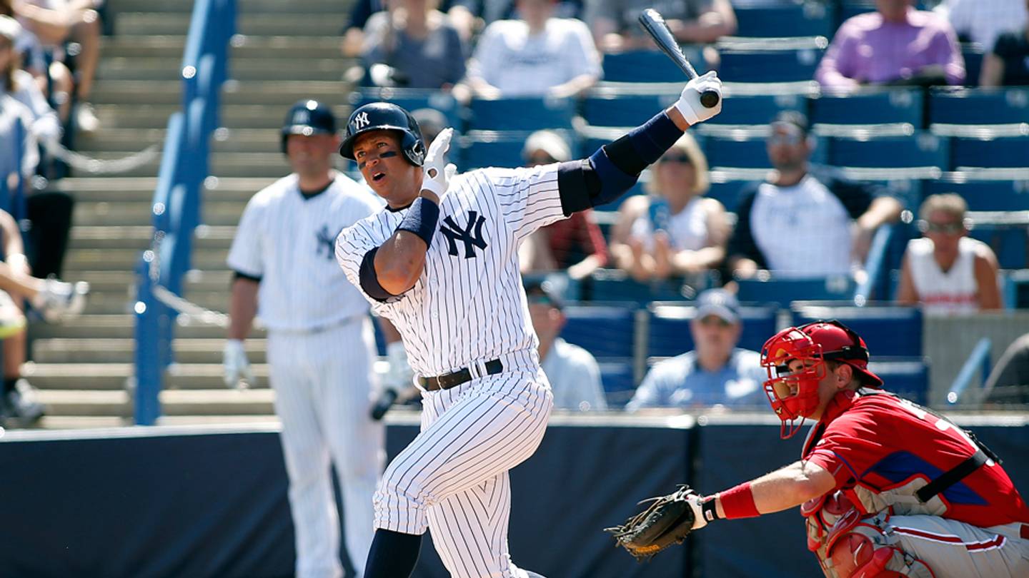 Yankees DH Alex Rodriguez walks in first at-bat of season