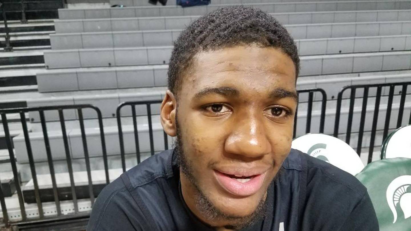 MSU G Aaron Henry after Practice