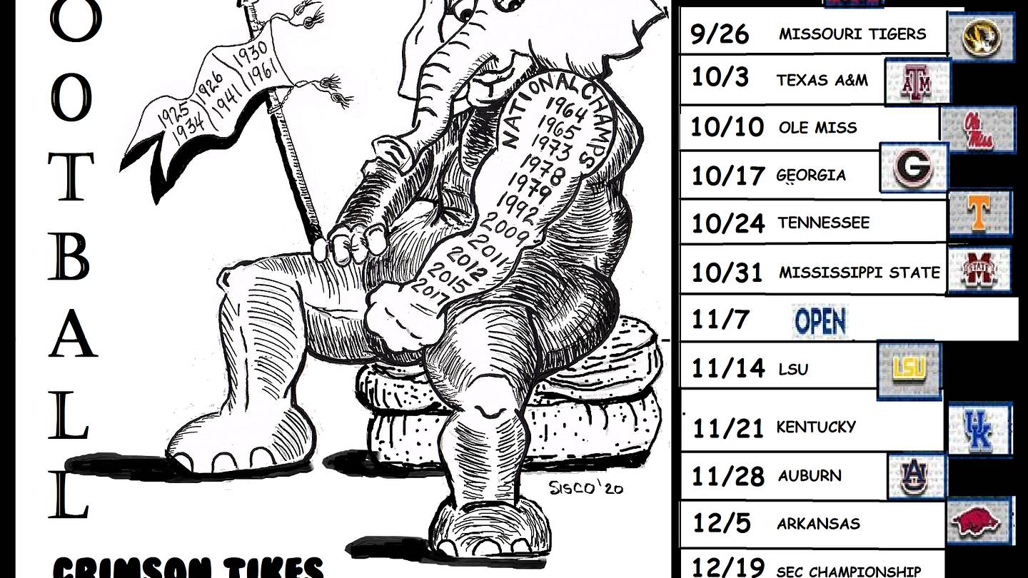 Bonus Crimson Tikes: 2020 Alabama Schedule