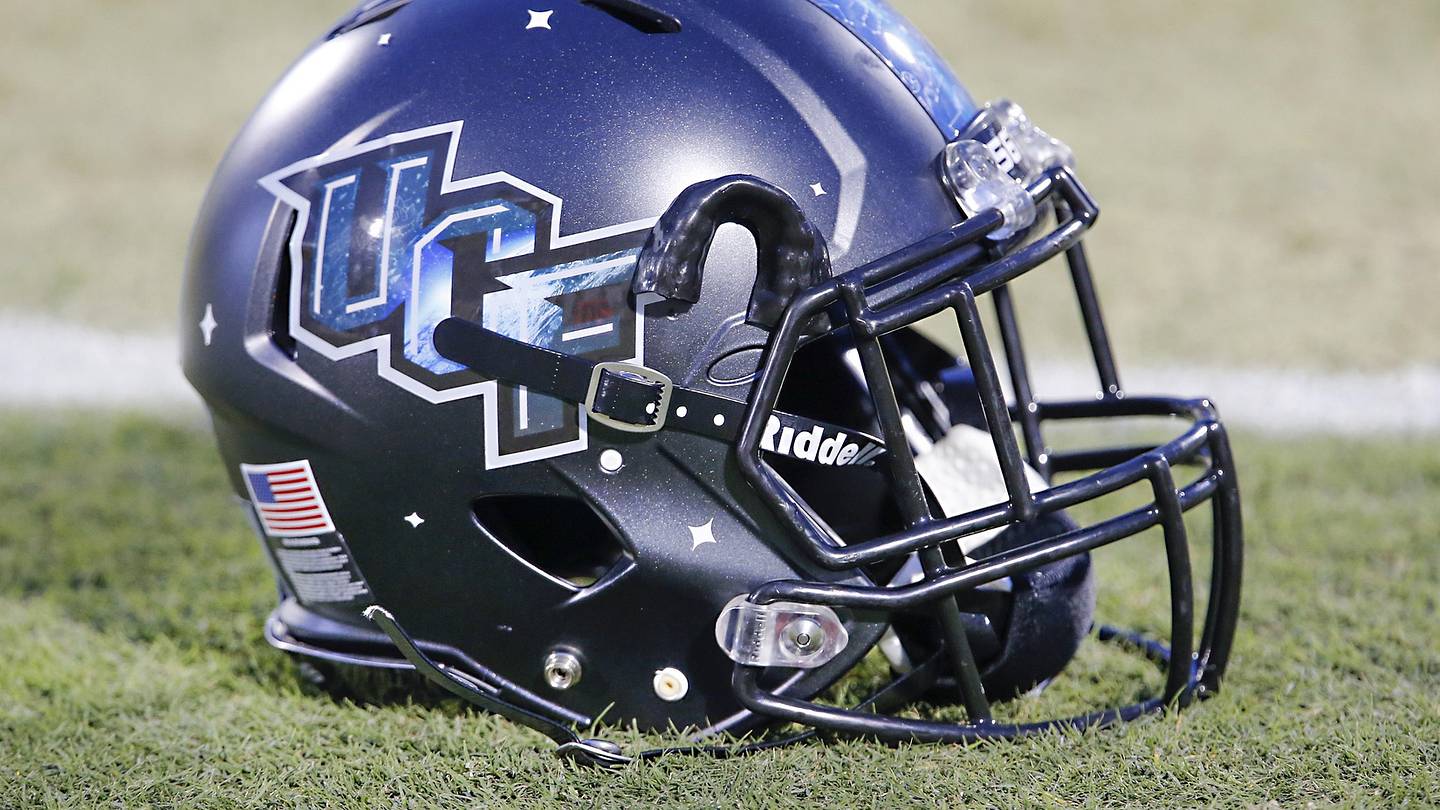 UCF football players wearing custom "QR codes" on jerseys for spring game