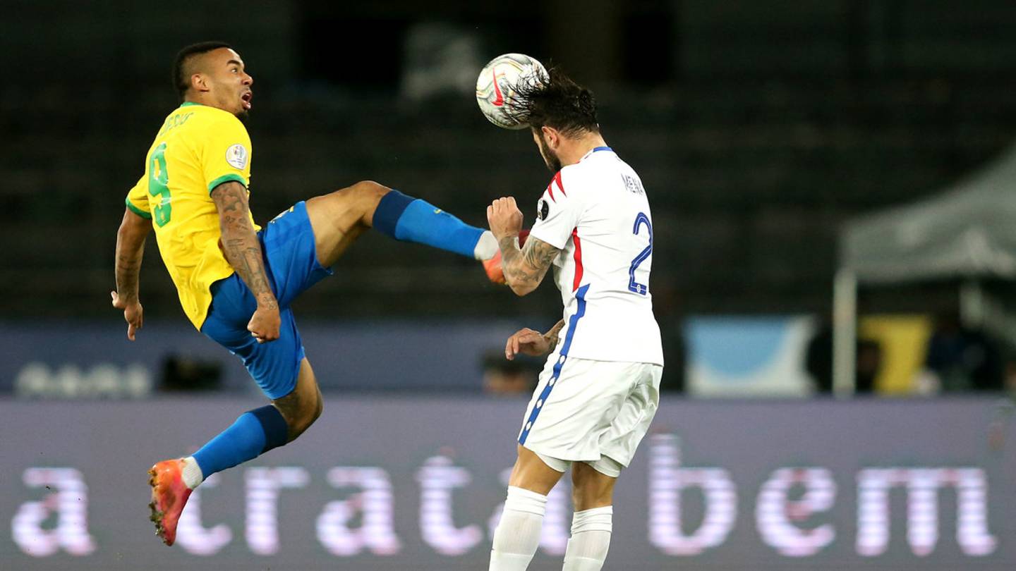 Brazil Overcomes Gabriel Jesus's Red Card for Flying Kick to Reach Copa ...