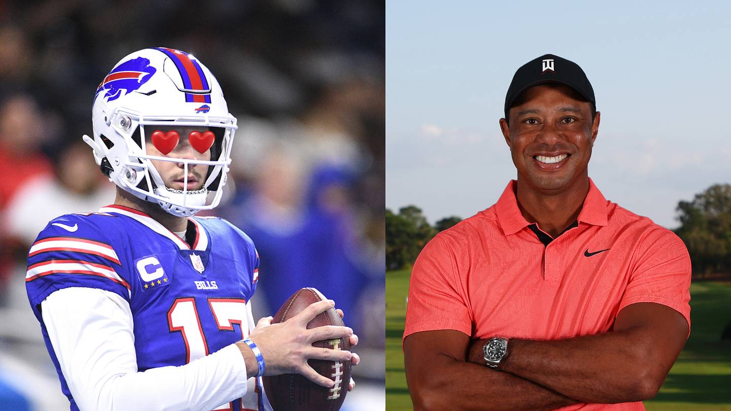 'Total Fanboy!': Bills QB Josh Allen Watches Tiger Woods at Masters