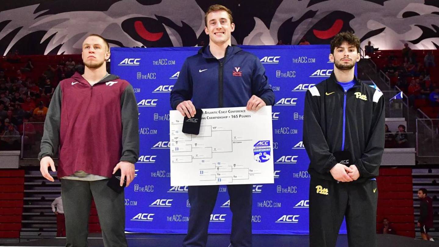 Virginia's Justin McCoy Wins ACC Wrestling Title at 165 Pounds