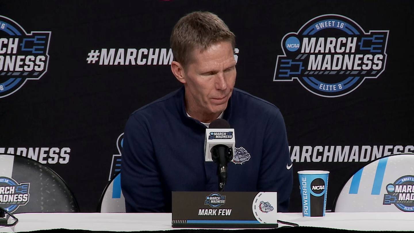 Watch: Gonzaga coach Mark Few talks about Elite Eight matchup with UConn