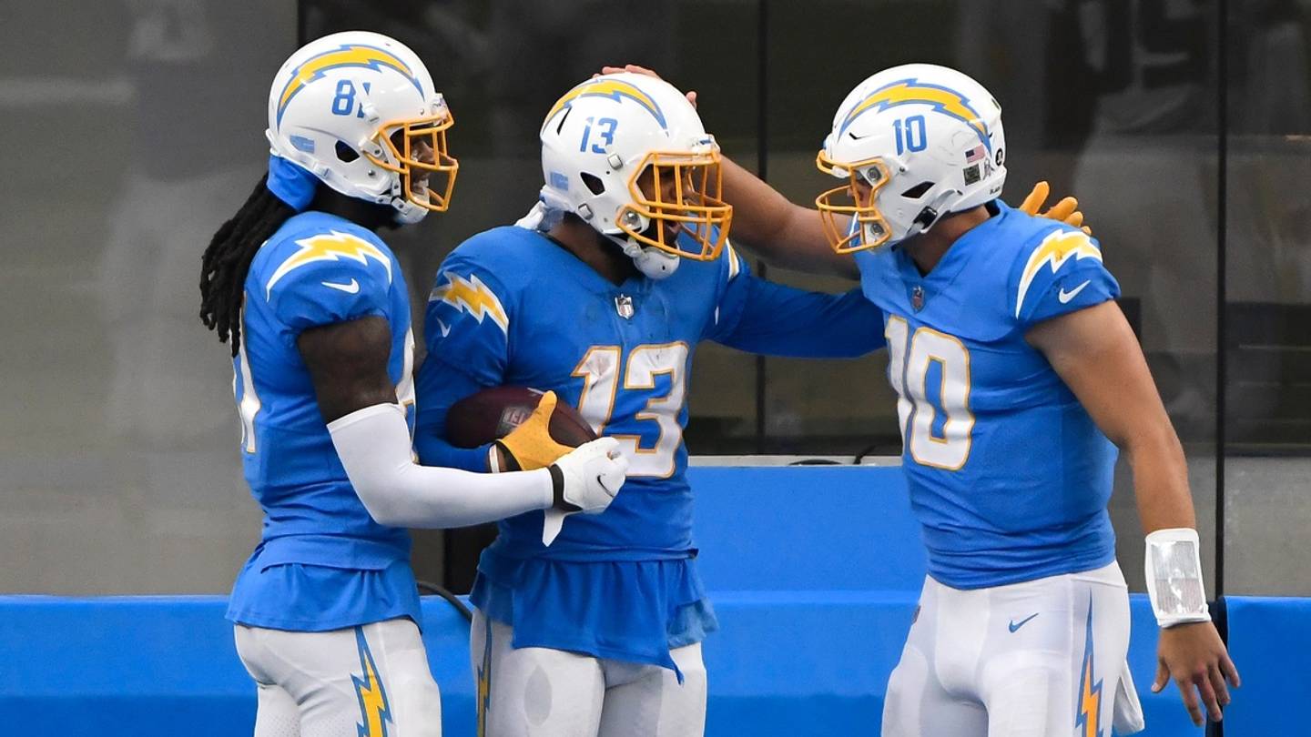 Chargers' Wide Receiver Duo Scrapes into Top 10 WR Duo Rankings