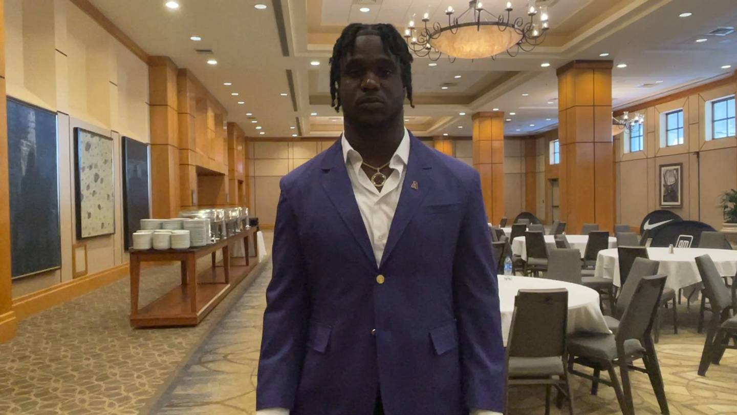 Alcorn State Defensive Lineman Malachi Bailey At SWAC Media Day