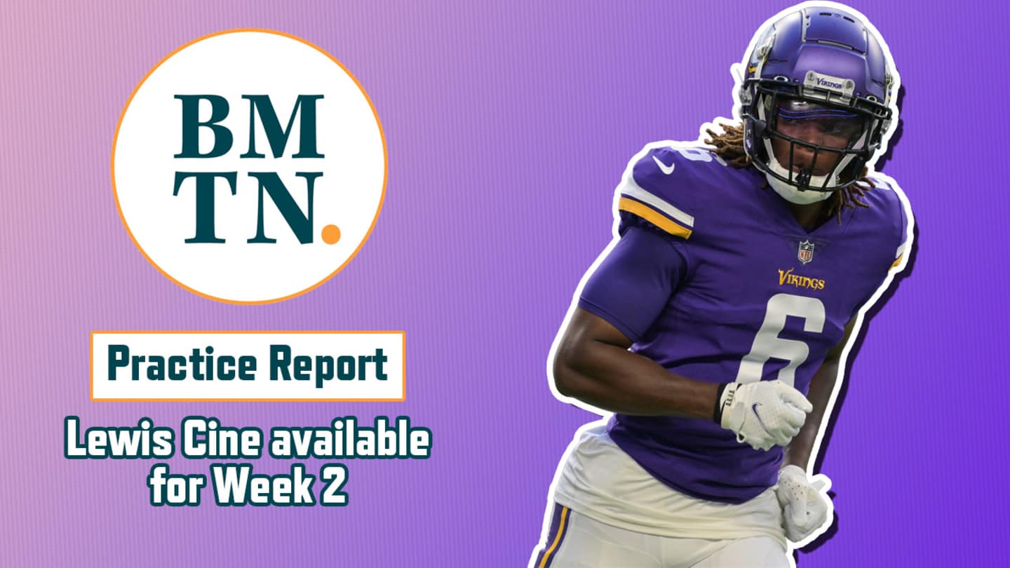 Lewis Cine back practicing again. How much will he play against ...