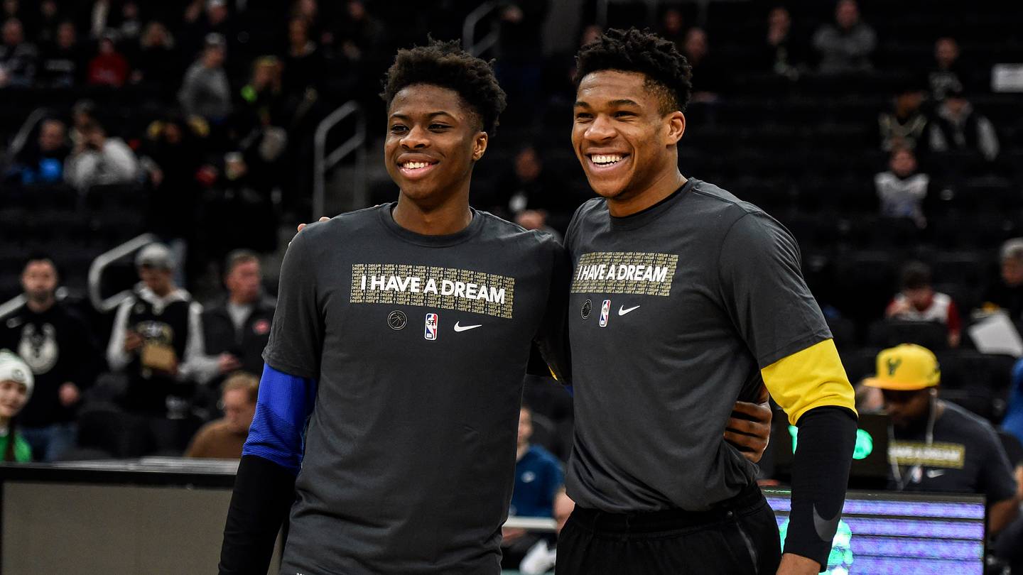 Giannis' younger brother, Kostas Antetokounmpo, receives two-way ...