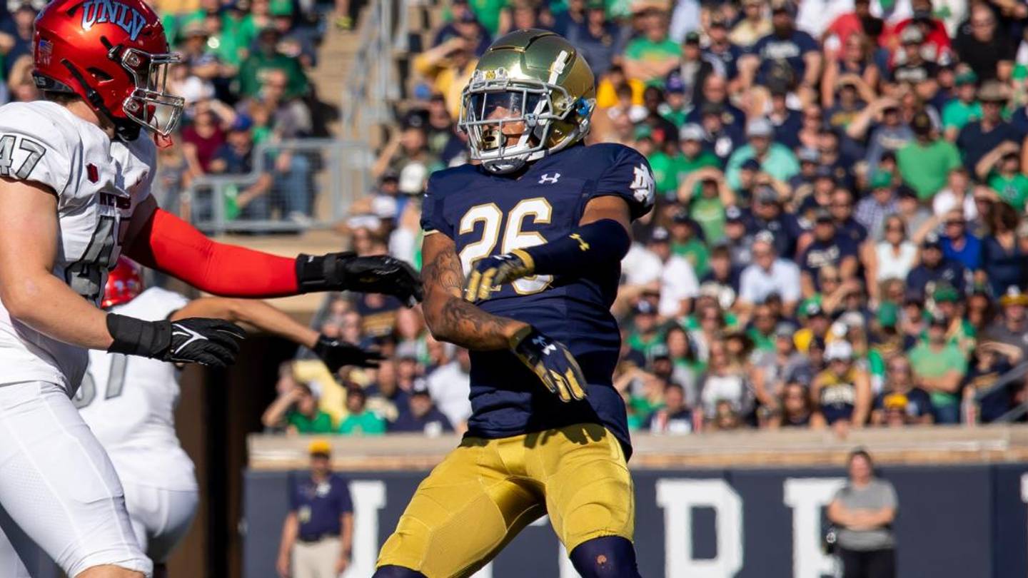 Xavier Watts At Home Playing Safety For Notre Dame