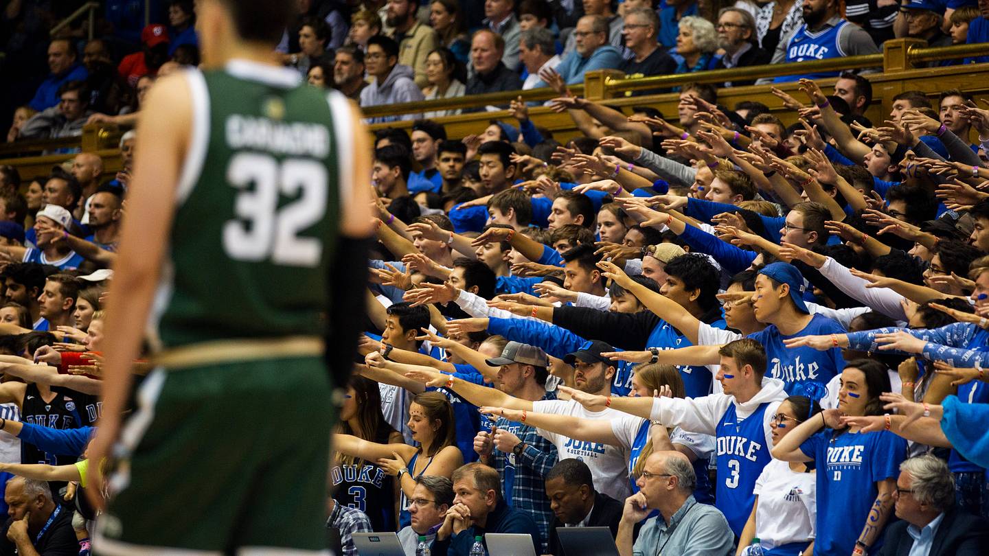 WATCH: New Duke Football Head Coach Gives Fist Pumps to Cameron Crazies