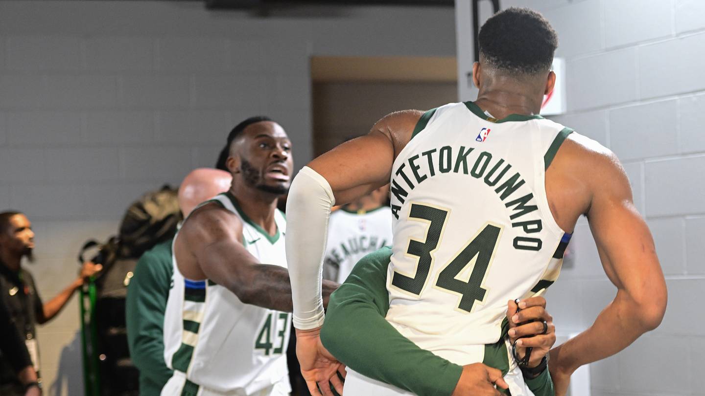 Controversy erupts as Giannis Antetokounmpo chases game ball straight ...