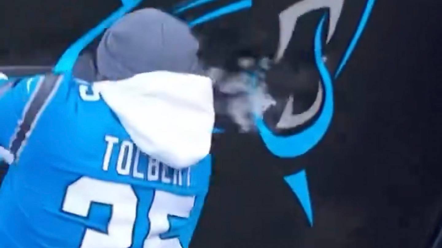 WATCH: Mike Tolbert Puts a Hole in Keep Pounding Drum