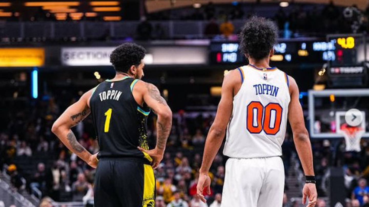 WATCH: Obi, Jacob Toppin Reunite in Knicks-Pacers Game