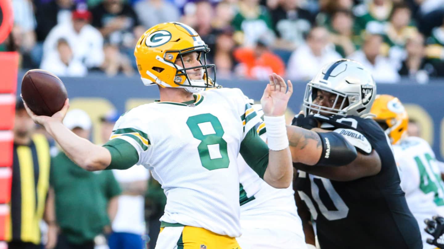 Green Bay Packers quarterback Tim Boyle Laser Show - Sports Illustrated ...