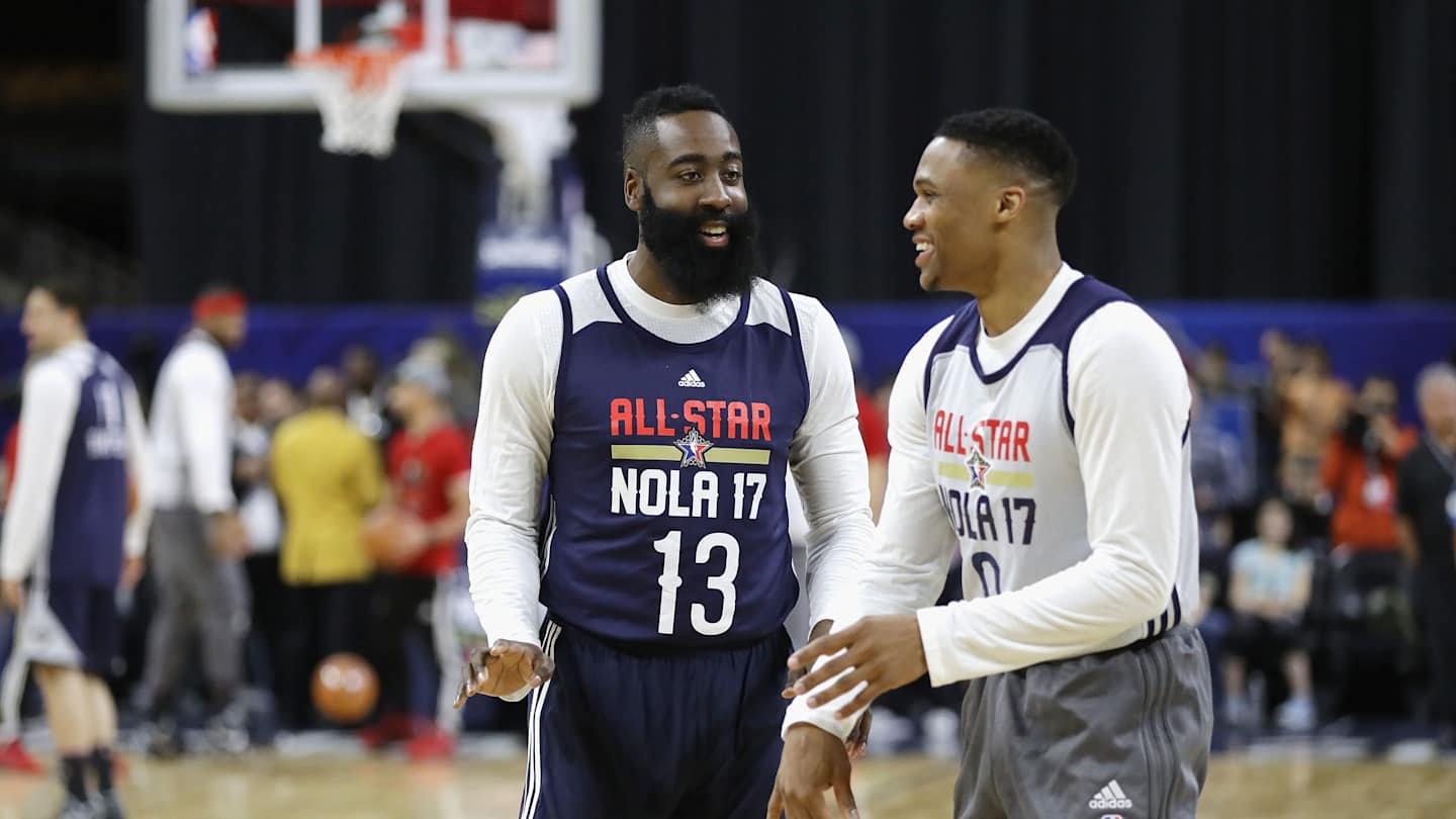 Rockets' James Harden 'excited' to play alongside Russell Westbrook ...