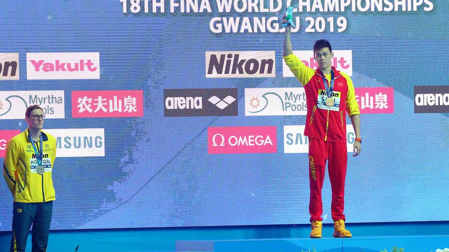 Australian swimmer Mack Horton refuses to join Sun Yang on podium ...
