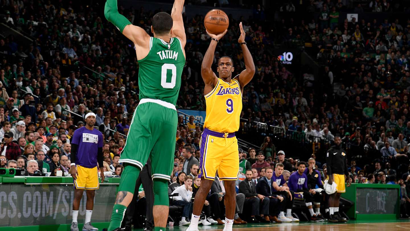 Rajon Rondo game-winning shot vs Celtics video: Lakers win in Boston ...