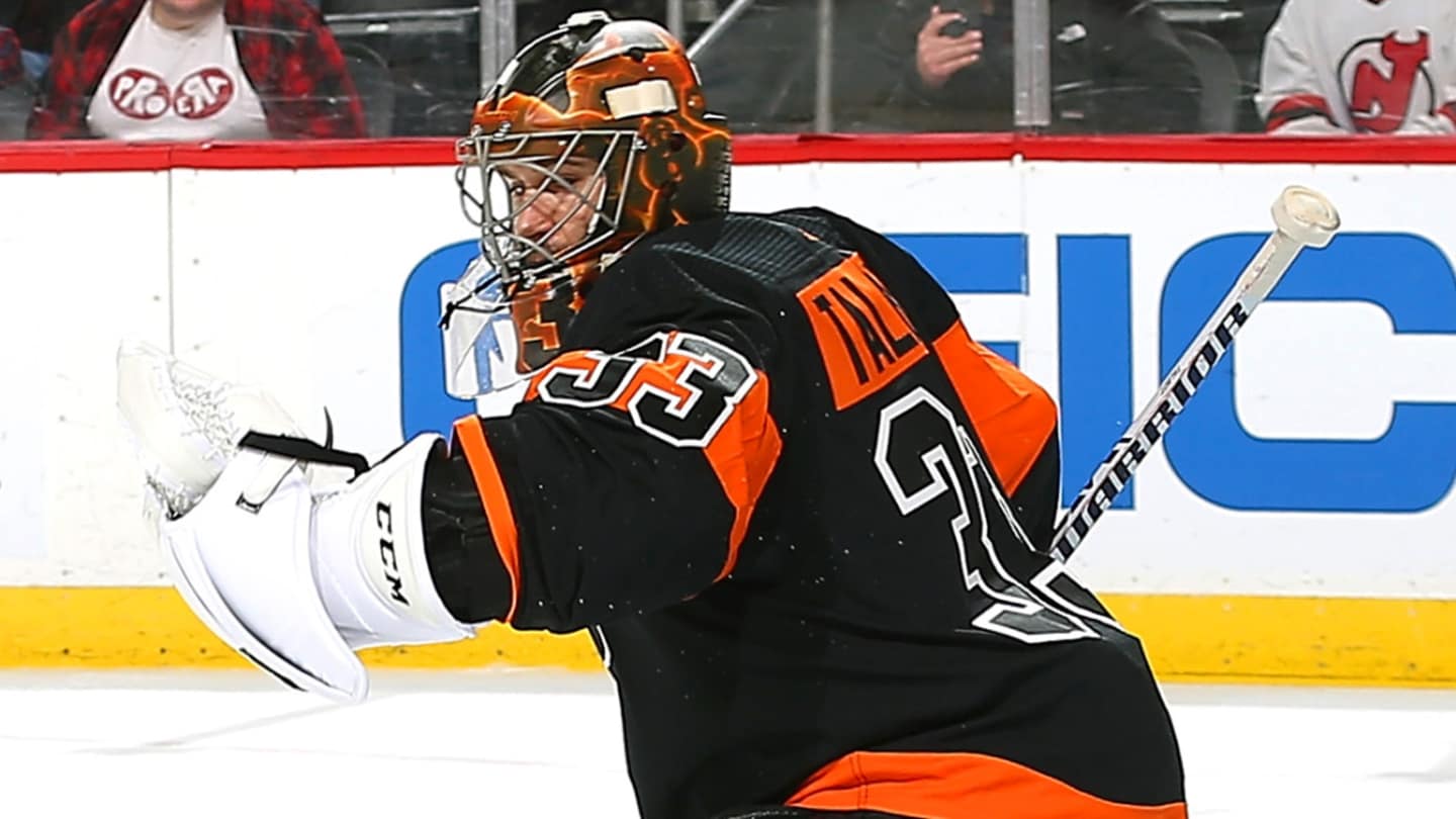 Flyers set NHL goaltender record in Cam Talbot's first start - Sports ...