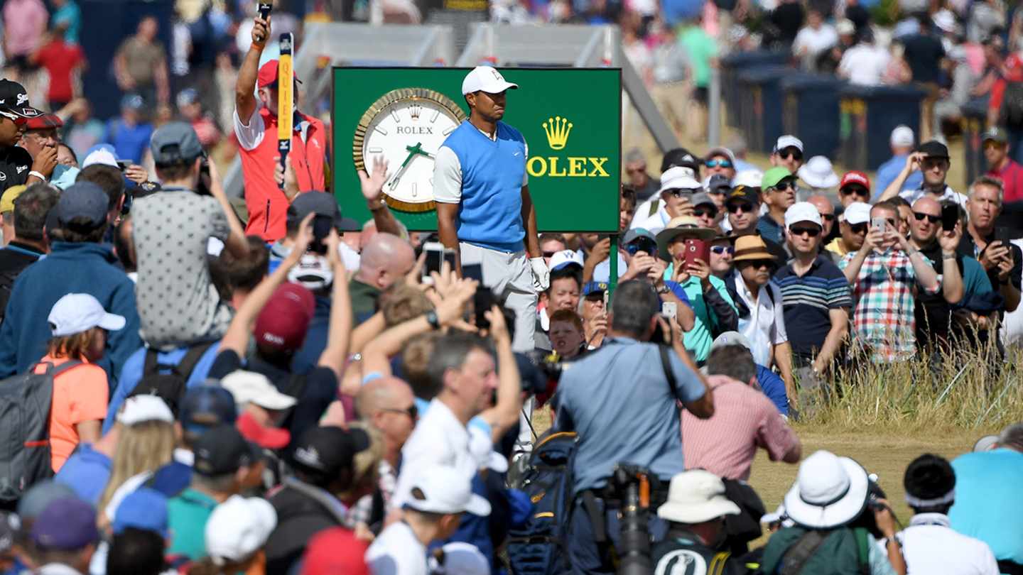 British Open: Tiger Woods makes presence felt in first round - Sports ...