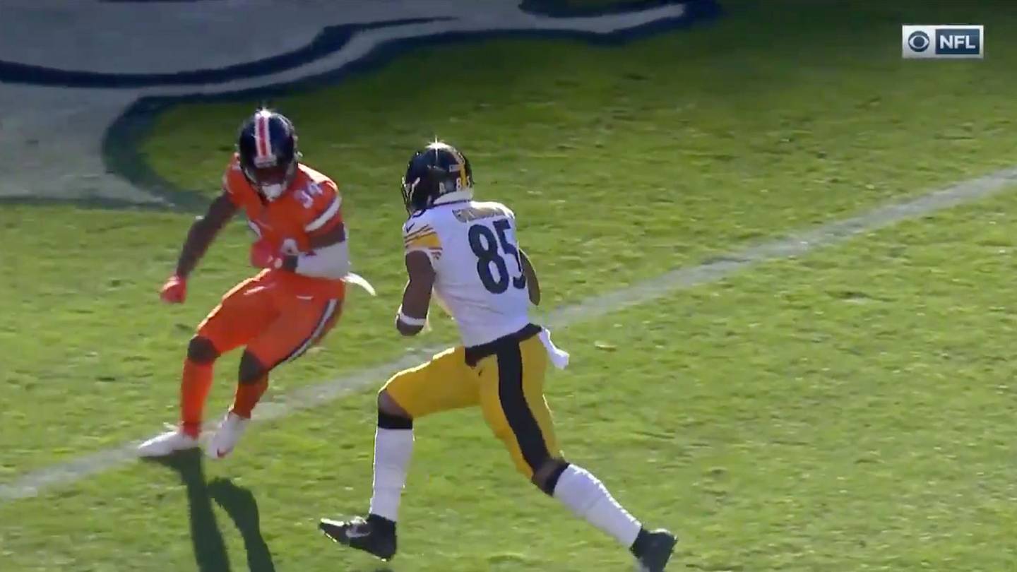 Steelers fumble out of end zone video: Broncos Will Parks saves TD ...