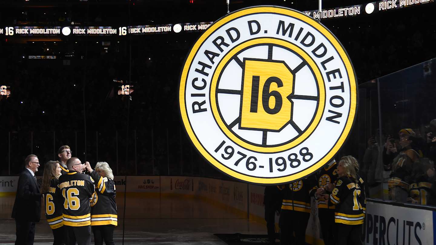 Boston Bruins retire Rick Middleton's number at TD Garden - Sports ...