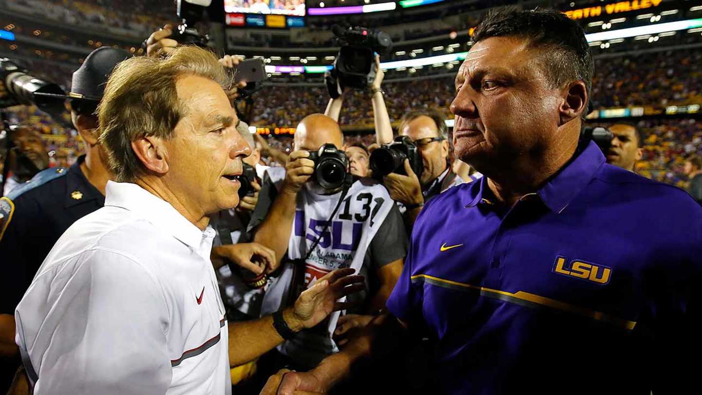 LSU vs. Alabama: College football's year-round recruiting war - Sports ...