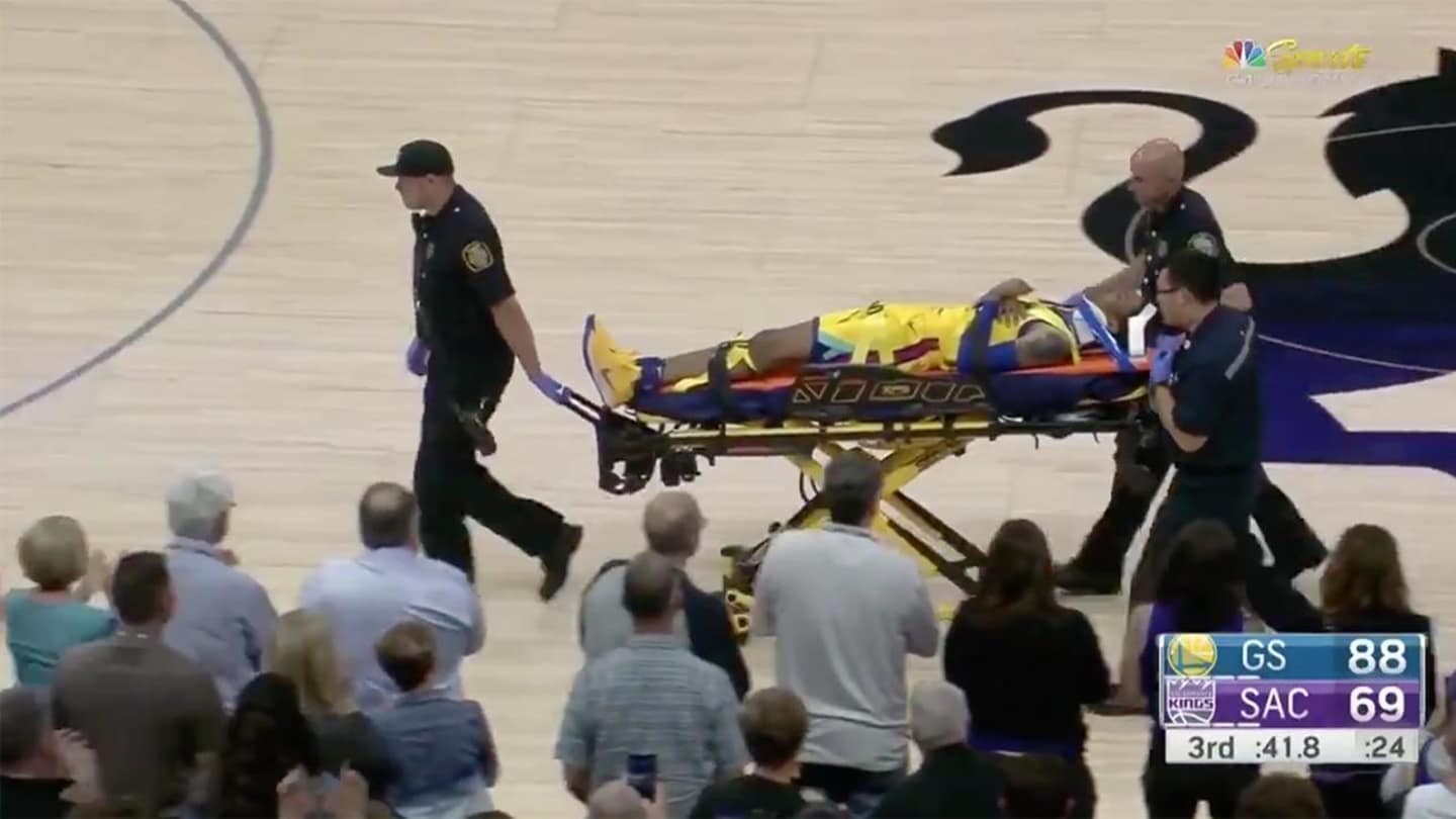 Pat McCaw injury updates: Warriors G carted off at Kings game - Sports ...