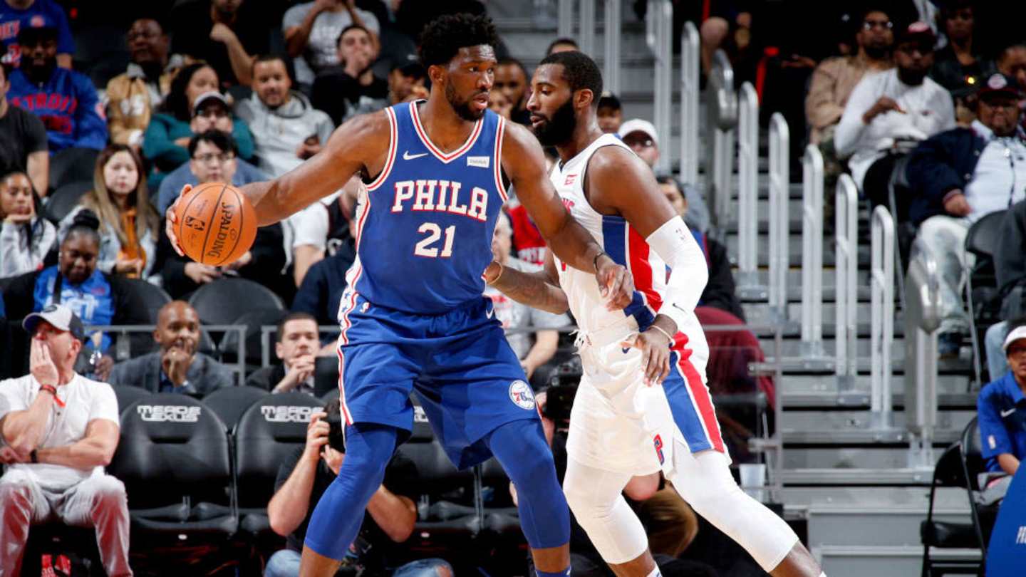Watch: Sixers' Joel Embiid flops, Pistons' Andre Drummond ejected ...