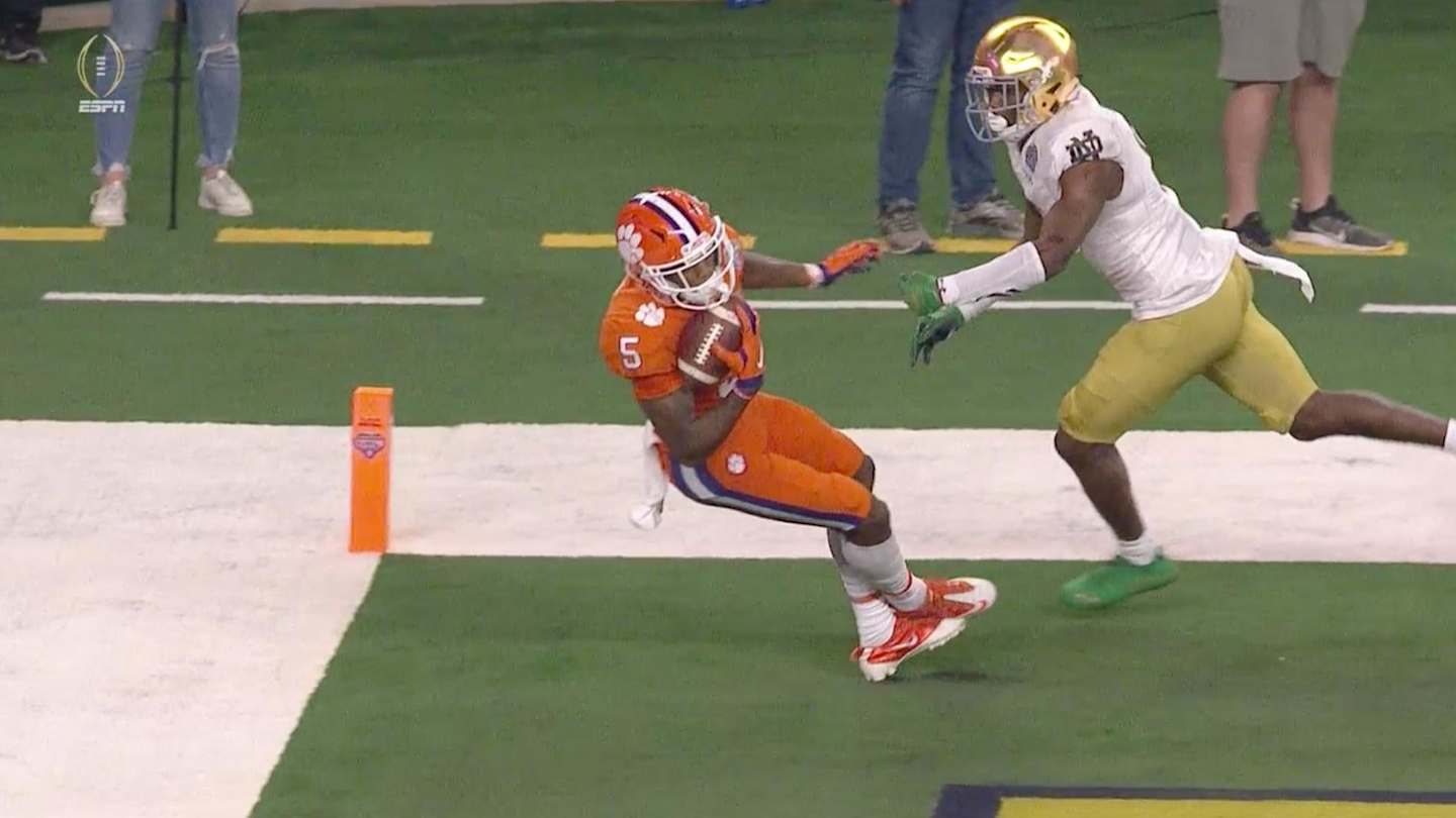 Tee Higgins touchdown video: Clemson WR makes juggling catch - Sports ...