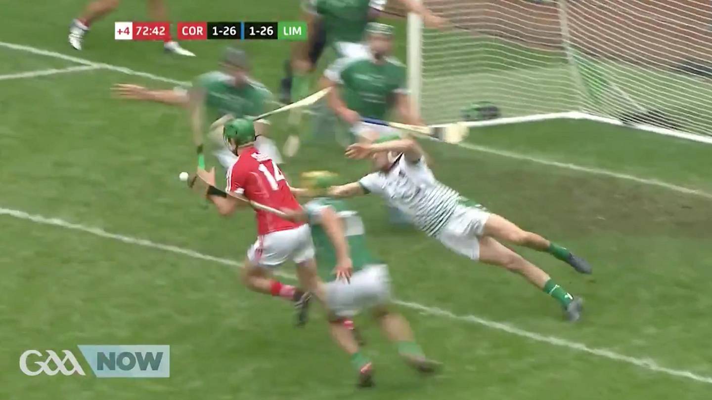 Nickie Quaid's save in Limerick-Cork hurling semi-final (video ...
