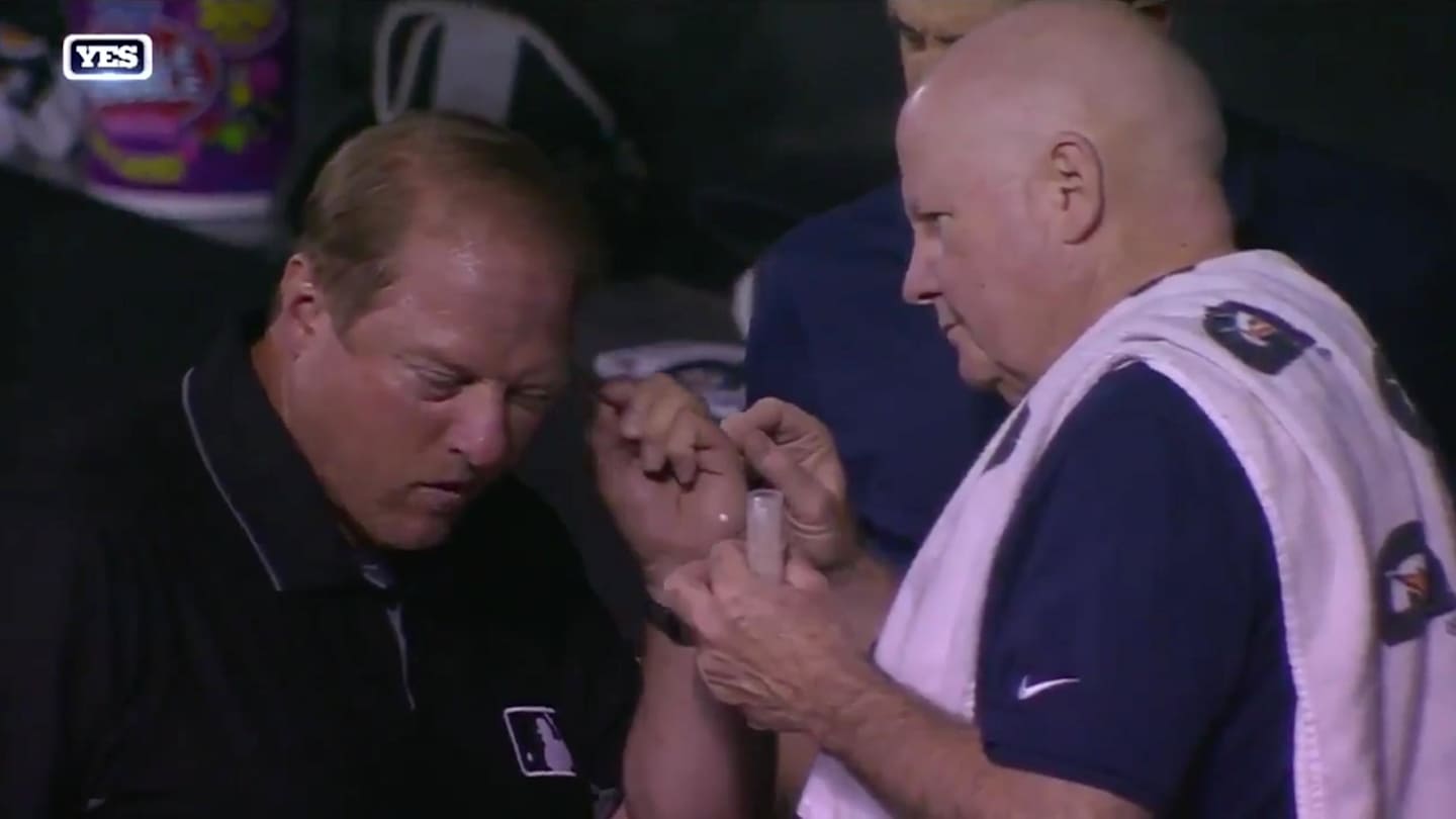 Umpire Bruce Dreckman pulls moth from his ear (video) - Sports Illustrated