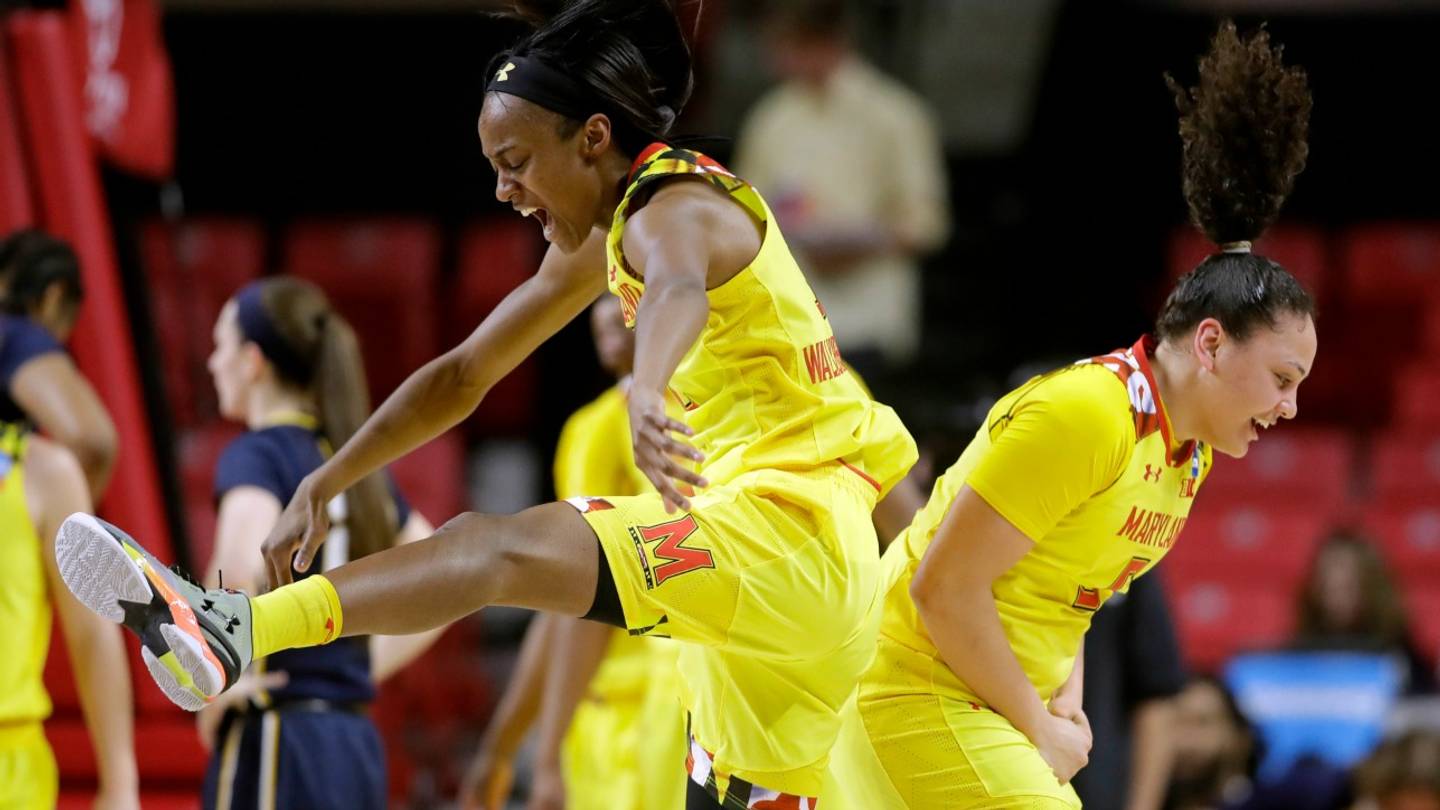 Destiny Slocum: Maryland basketball player makes buzzer beater - Sports ...