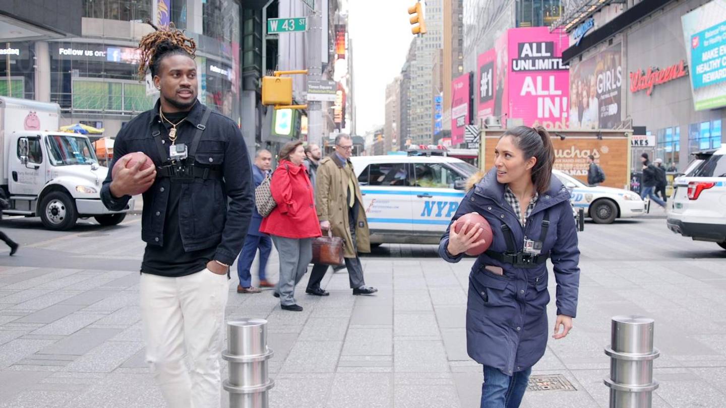 We raced 2-time Pro Bowler Cordarrelle Patterson through Times Square ...