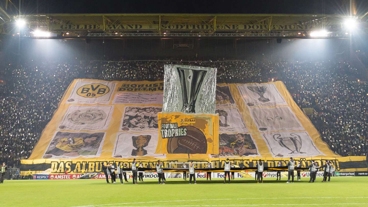 Borussia Dortmund fans unveil incredible Europa League tifo - Sports ...