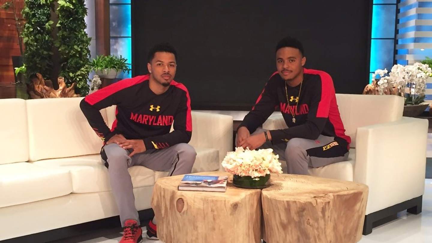 Maryland's Jaylen Brantley & Jared Nickens talk about the Running Man ...