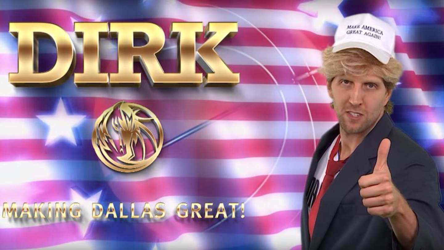 Donald Trump: Dirk Nowitzki imitates Republican frontrunner - Sports ...
