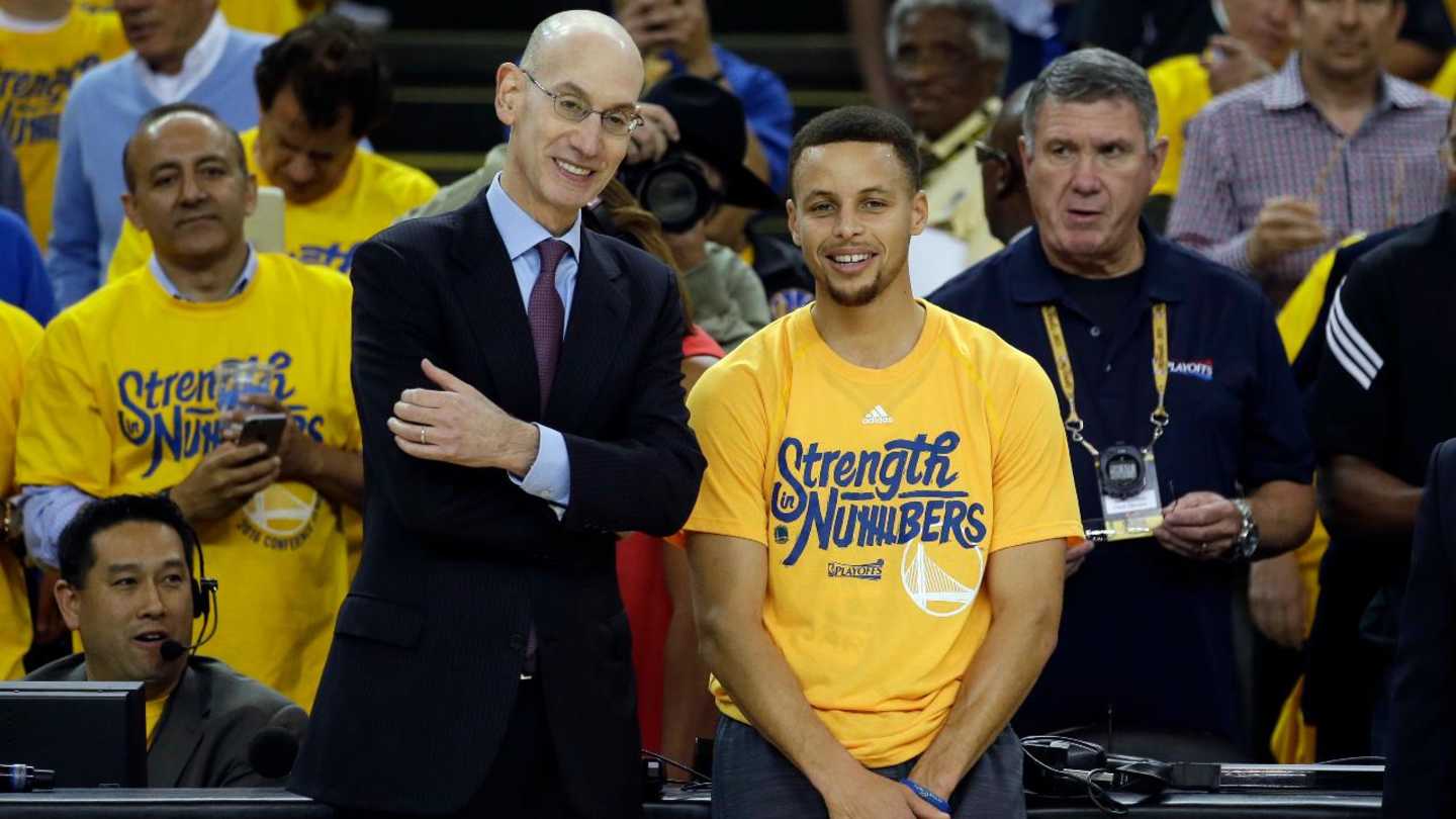Adam Silver to Stephen Curry: 'My bad' for missing handshake - Sports ...