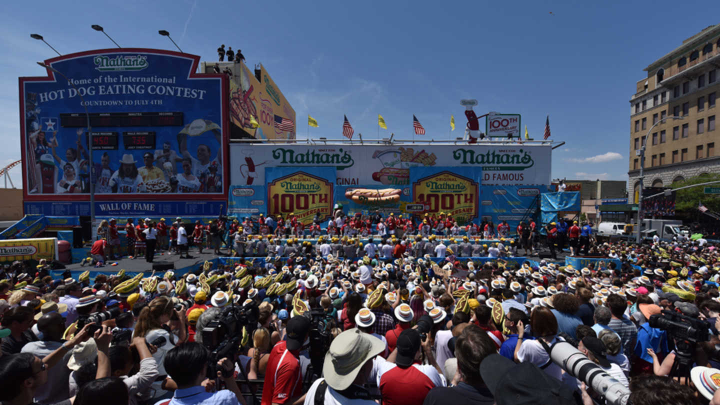 Hot dog eating contest interrupted by protesters - Sports Illustrated