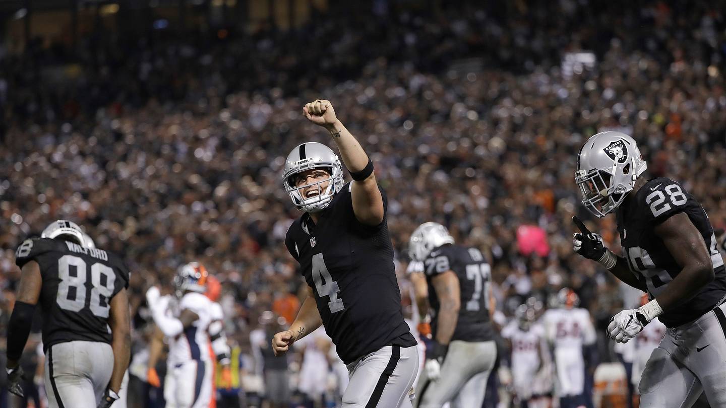Raiders' long rebuild process has them in 1st place at bye - Sports ...