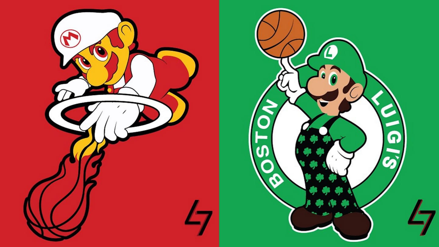 NBA NFL logos redesigned with classic video game characters - Sports ...