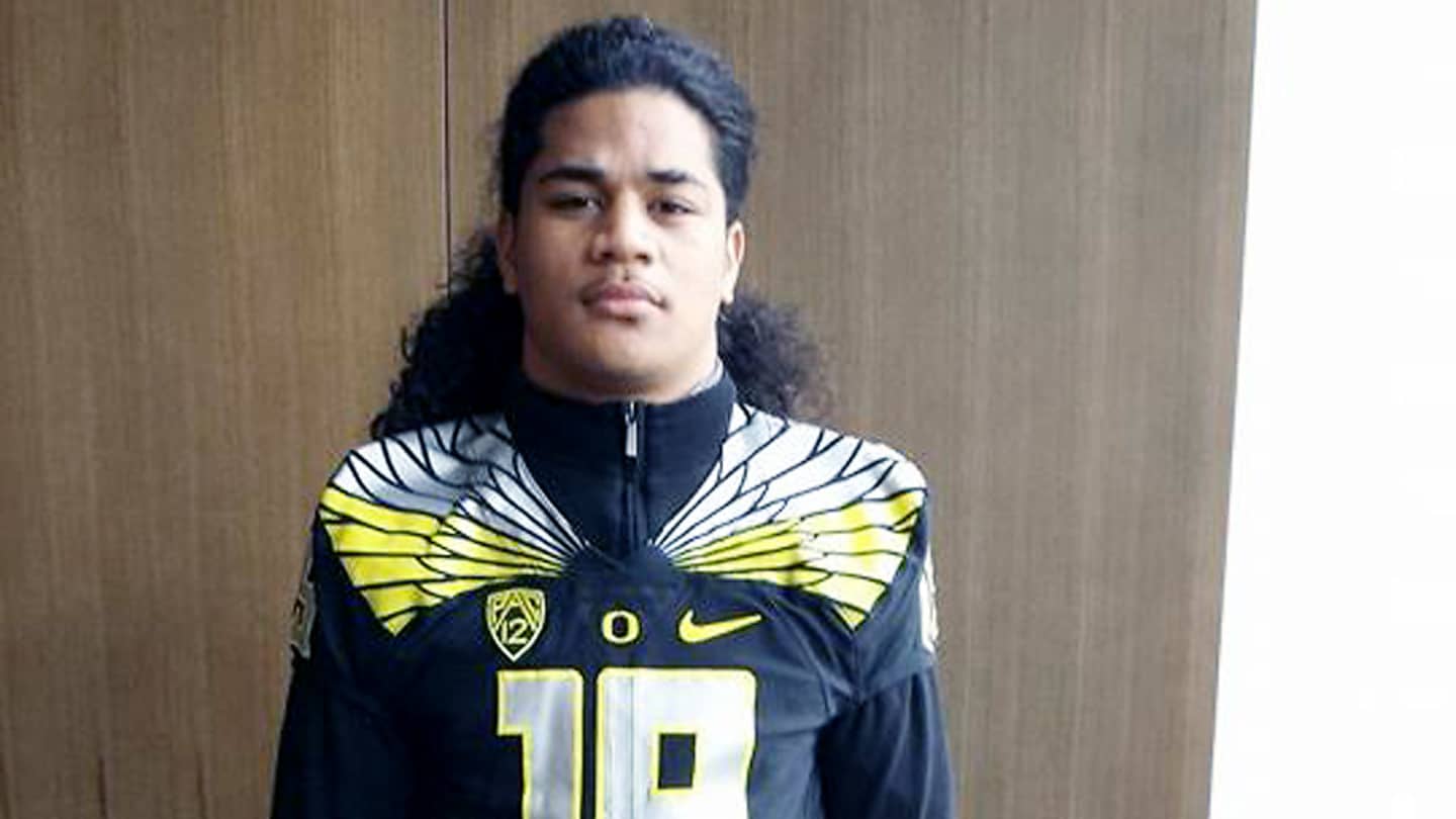 Oregon football: Fotu Leiato's big hits made him a Duck - Sports ...