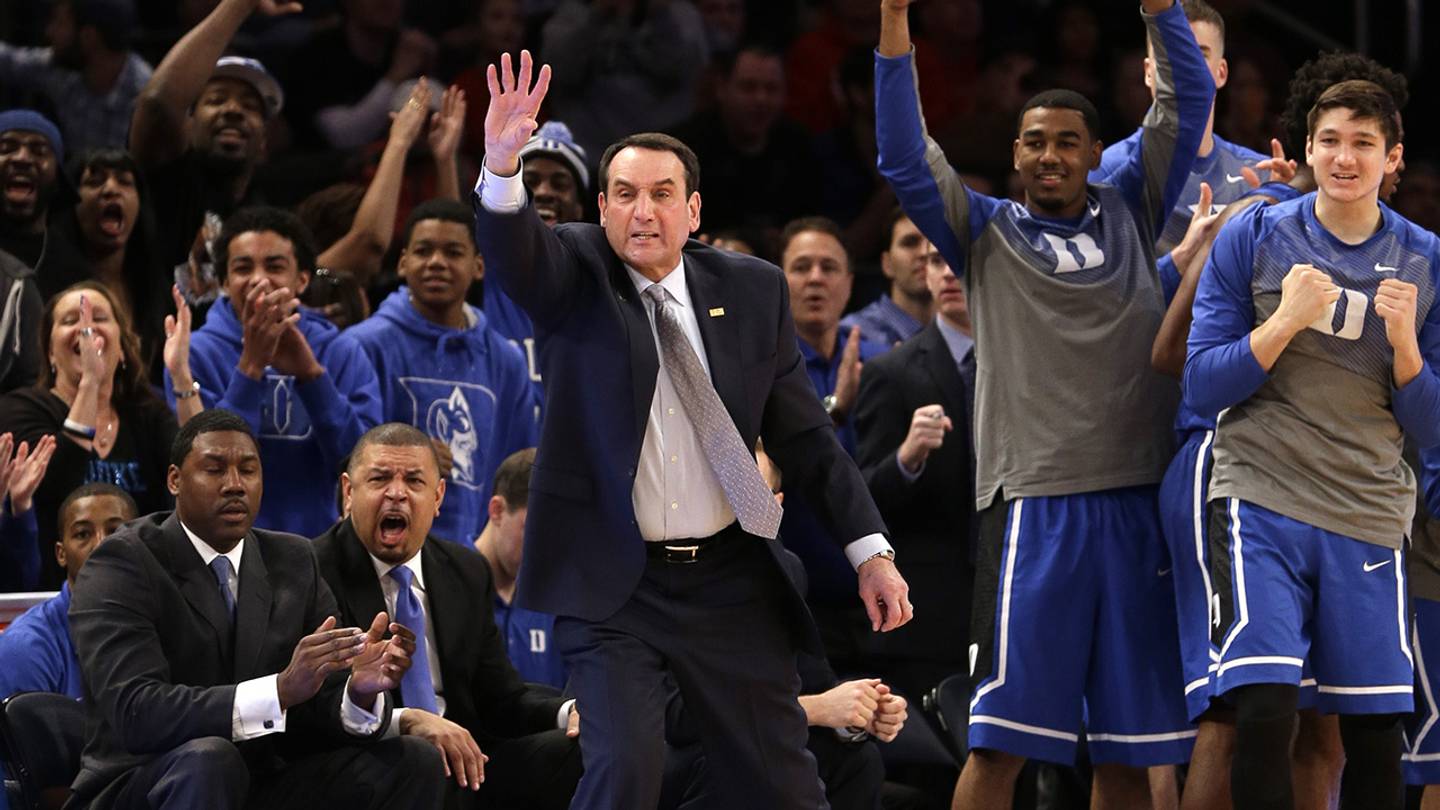 Duke coach Mike Krzyzewski becomes first Division I coach to reach ...