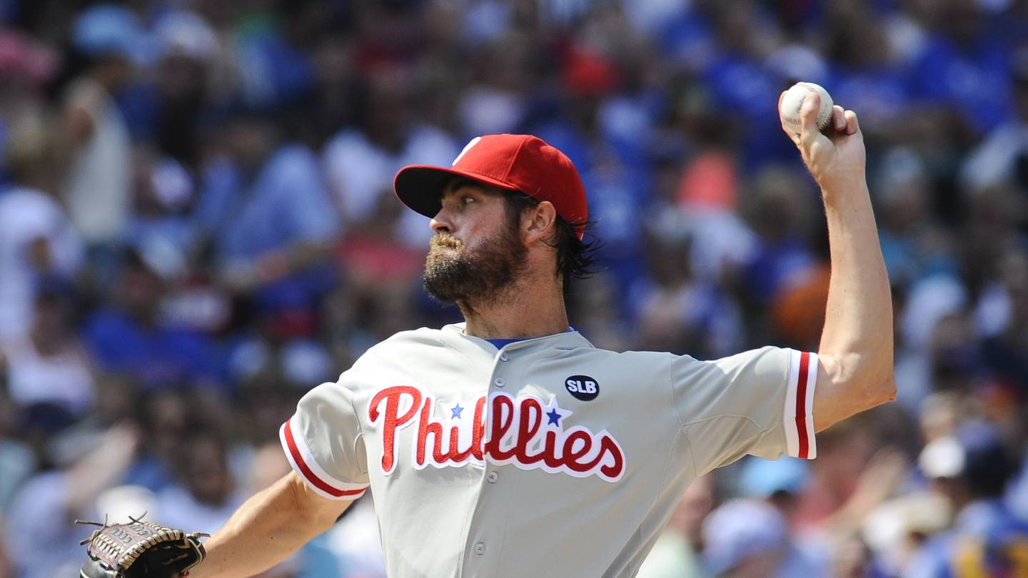 Phillies' Hamels pitching no-hitter thru 6 innings vs Cubs - Sports ...