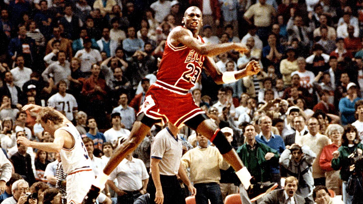 Michael Jordan hit The Shot over Craig Ehlo to beat the Cleveland ...