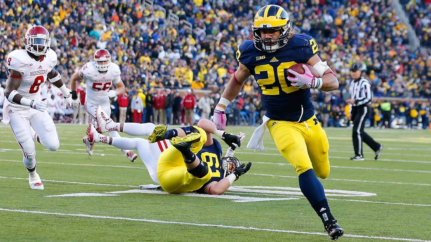 Michigan RB Drake Johnson has surgery to repair a torn ACL - Sports ...