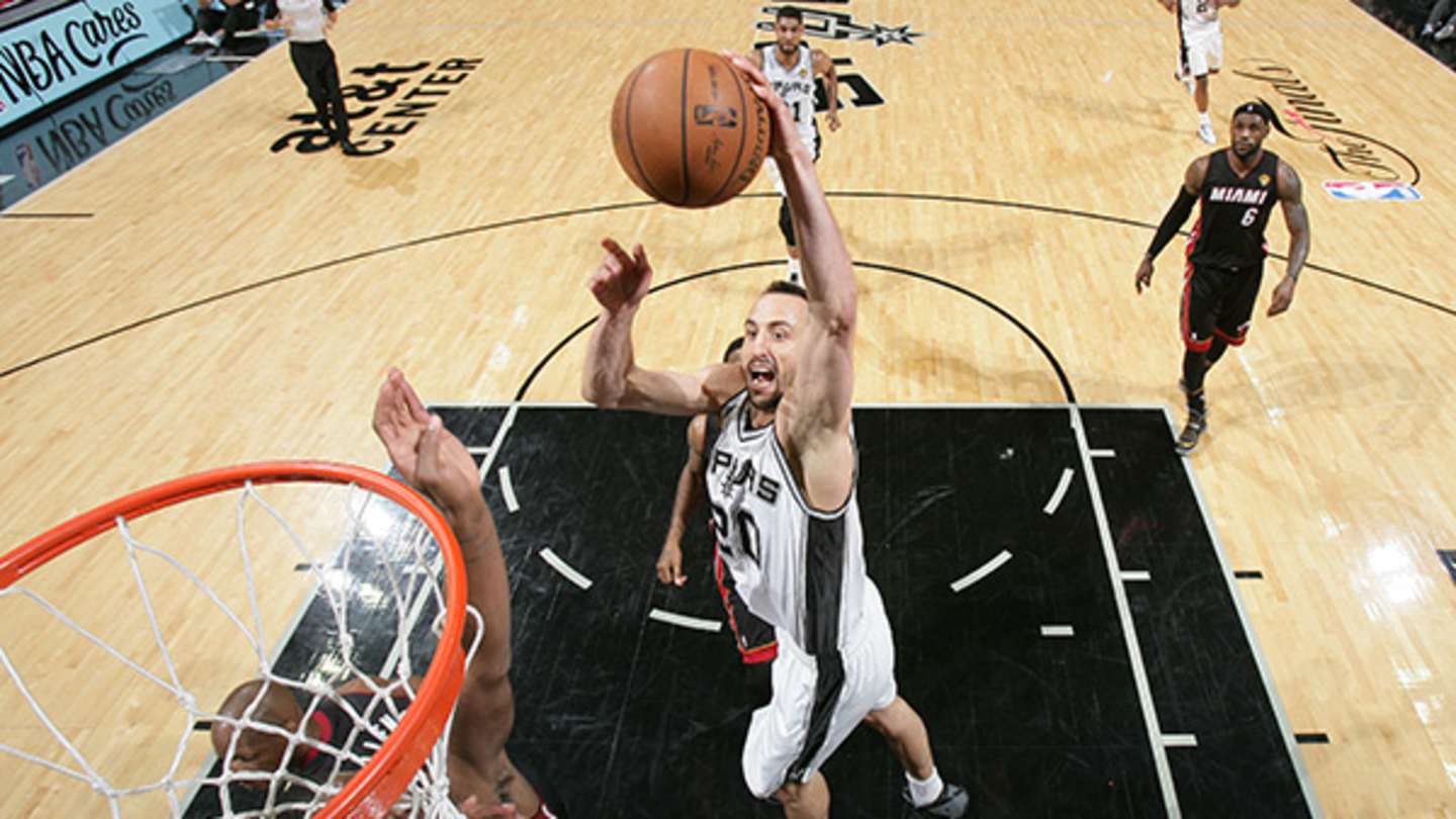 Video: Spurs' Manu Ginobili throws down poster dunk on Heat's Chris ...