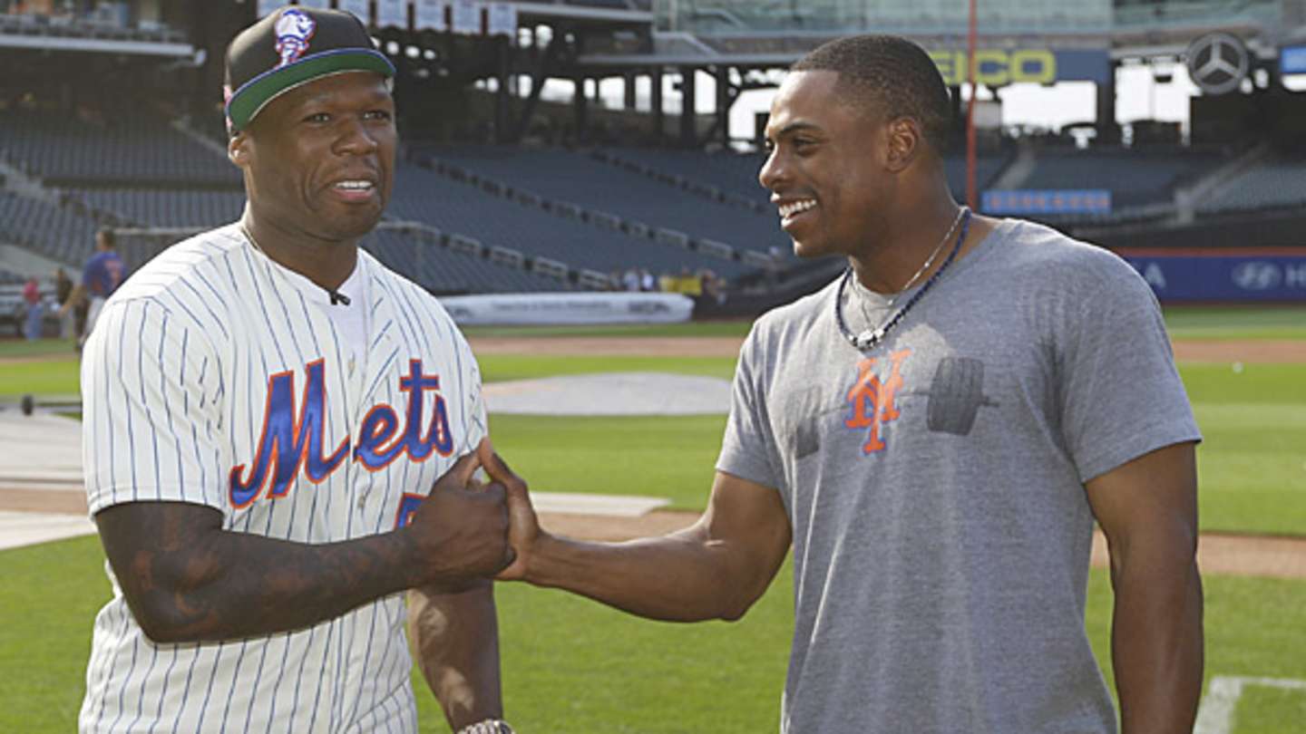 Watch: 50 Cent's first pitch at Citi Field goes astray — very, very ...