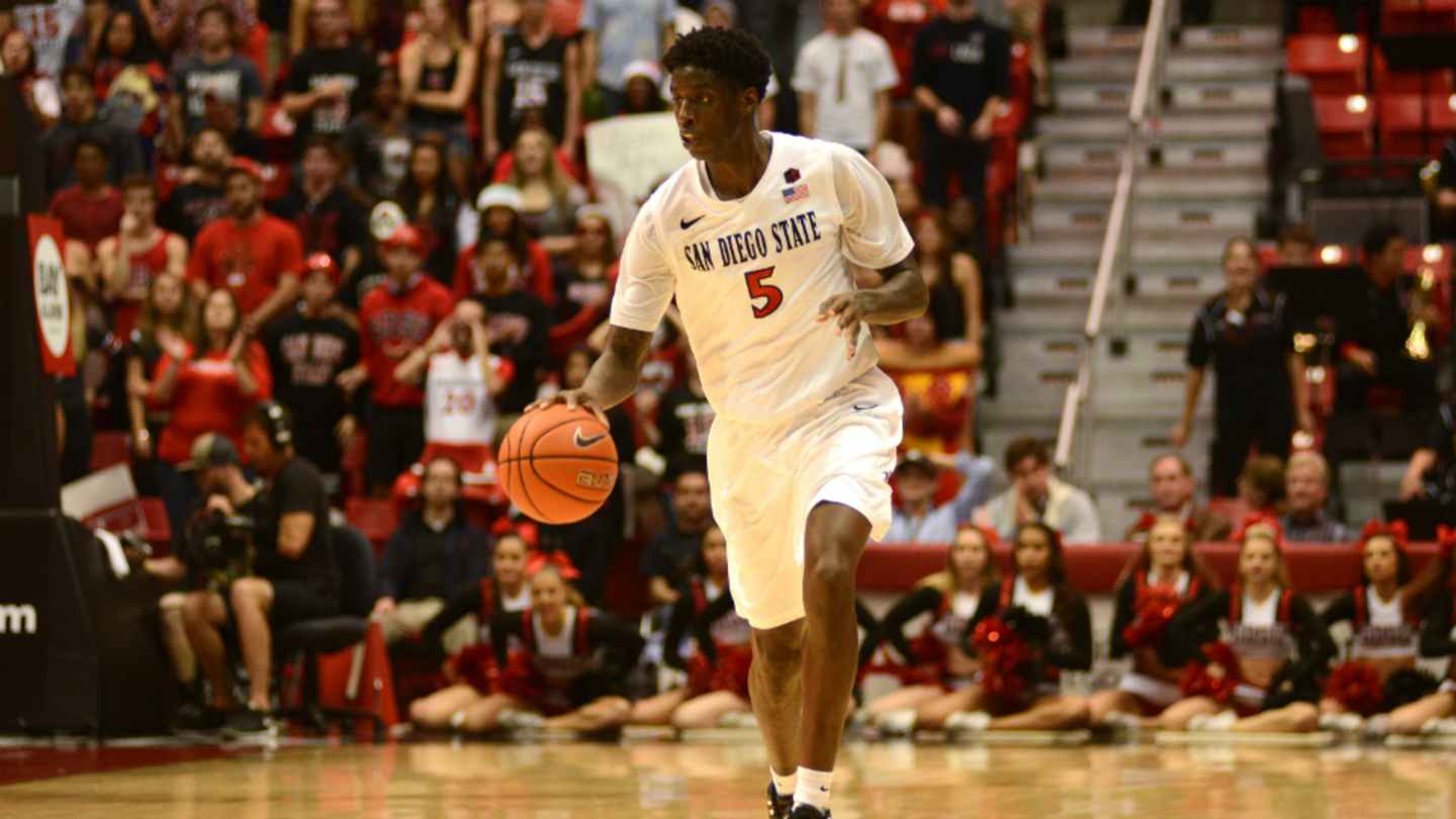 San Diego State F Dwayne Polee II collapses on court, taken to hospital ...
