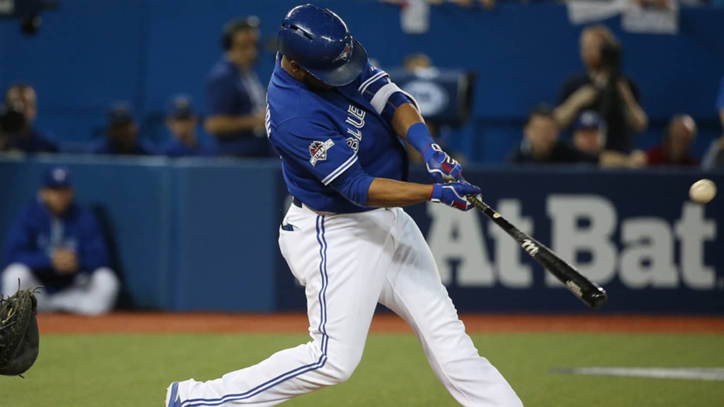 Blue Jays’ Edwin Encarnacion playing vs Royals in ALCS Game 2 - Sports ...
