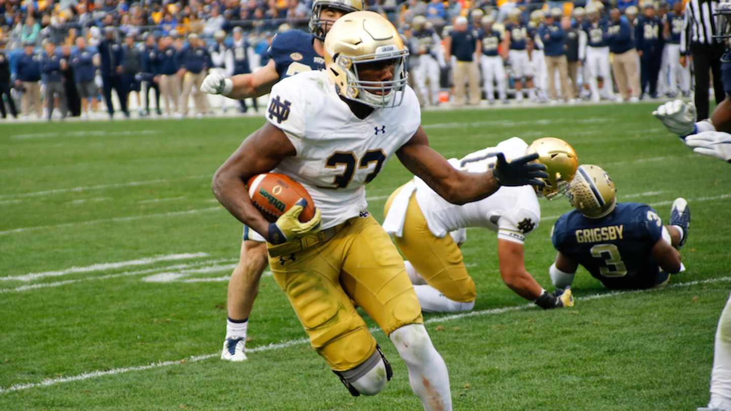 Notre Dame football: Josh Adams runs for 98-yard touchdown - Sports ...
